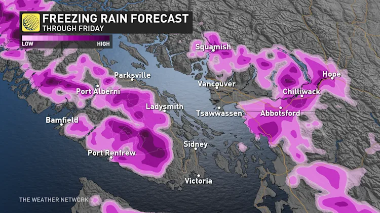 Outage risk, travel hazards as freezing rain hits B.C. into Friday ...
