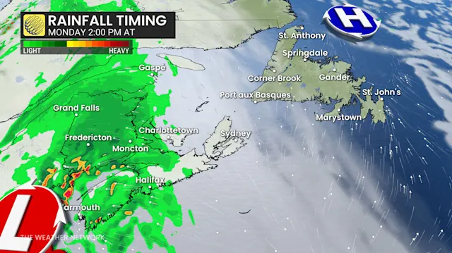 Atlantic Canada weather heavy rain and gusty winds move into the ...