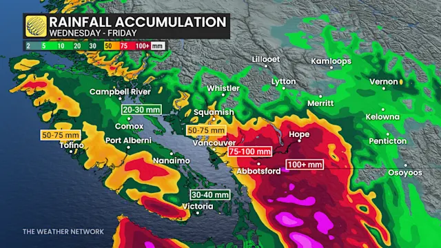Flood warnings issued in in B.C. as rainfall may lead to multi-river ...
