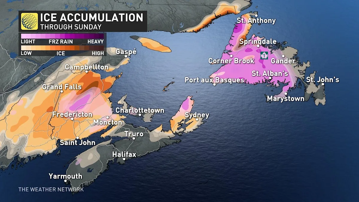 Widespread weekend ice and snow threaten Atlantic Canada travel - The ...
