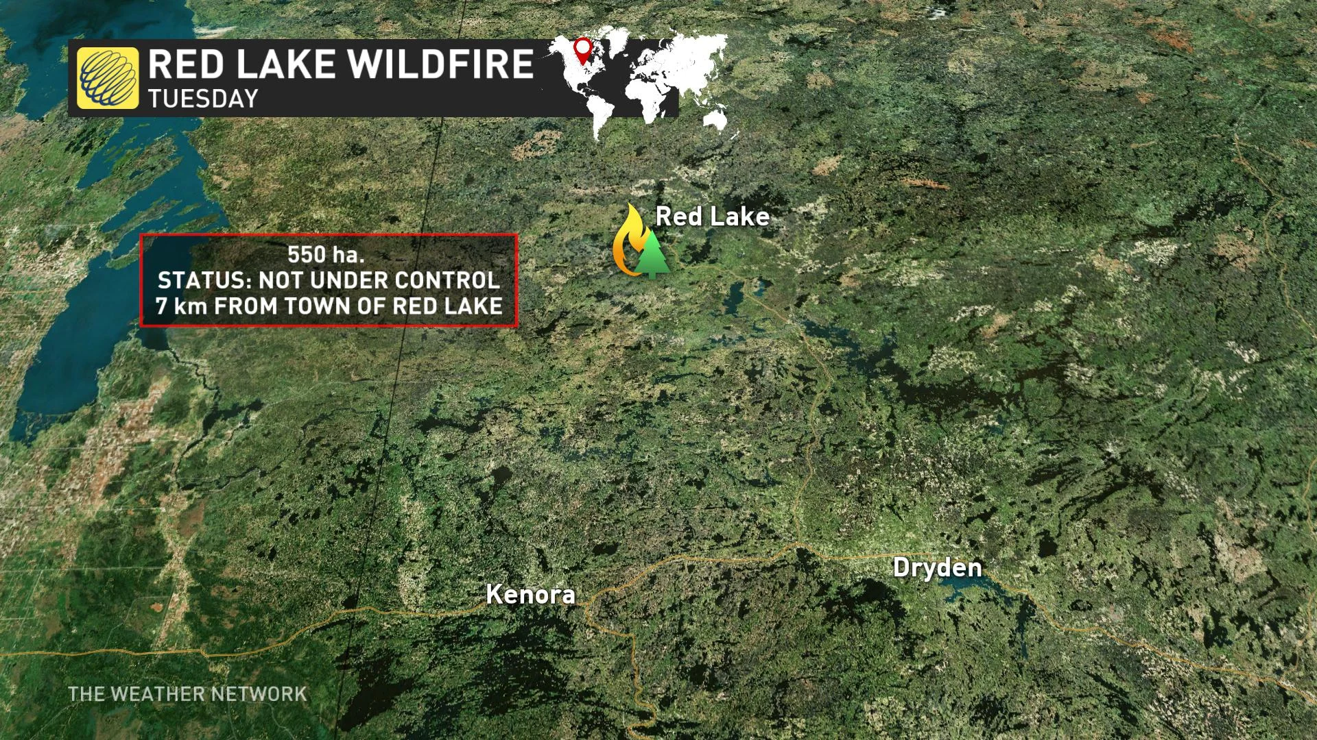 Forest fire forces evacuations in Red Lake, Ont., highway 105 could be ...