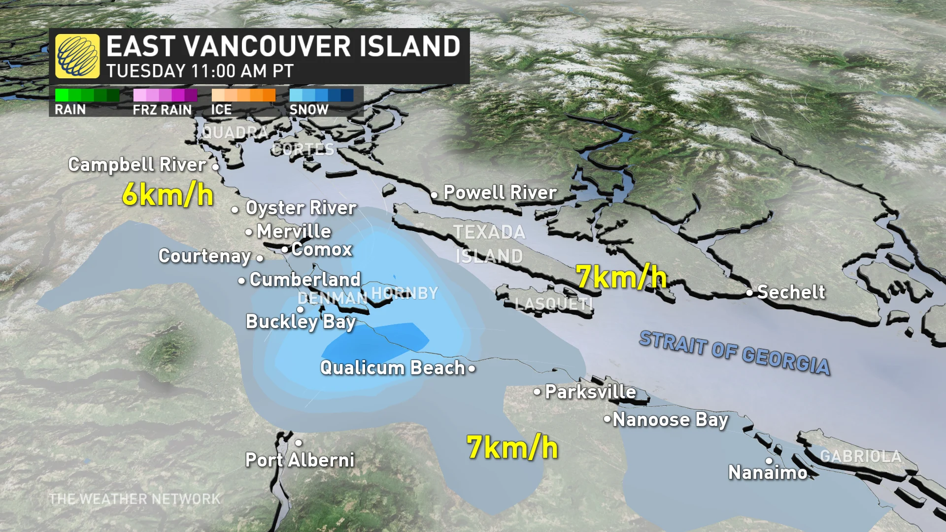 Weather alerts for bands of additional snow for B.C.'s South Coast ...