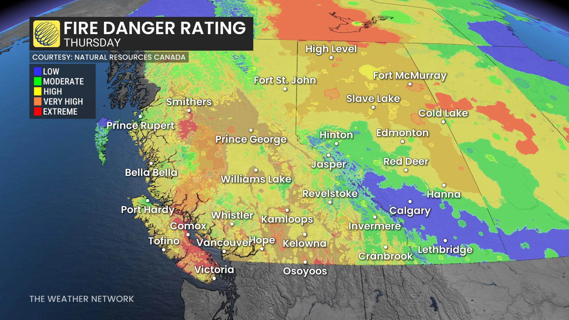High fire danger in B.C. as heat gives Canada’s hottest temperature of ...