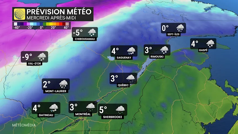 Prochain système : jusqu’à 20 cm de neige sur le Québec - MétéoMédia