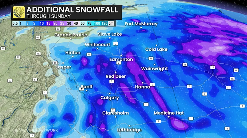 Travel issues persist as winds, heavy snow linger across Alberta - The ...