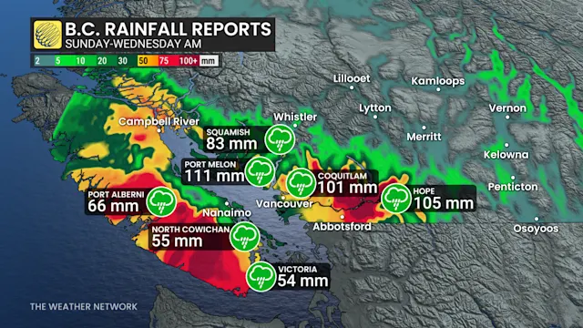 Flood warnings issued in in B.C. as rainfall may lead to multi-river ...