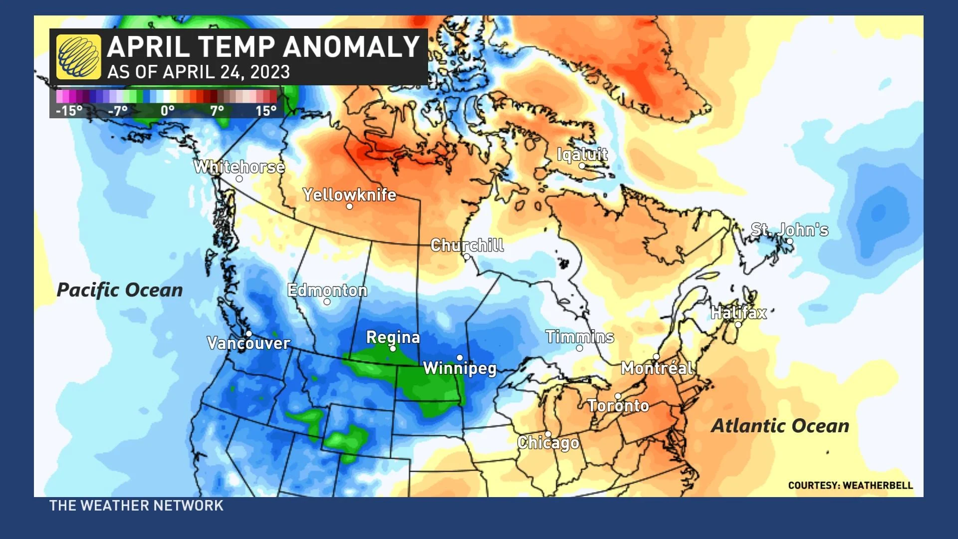 A spring swing sees a temperature swap in Canada to end April - The ...