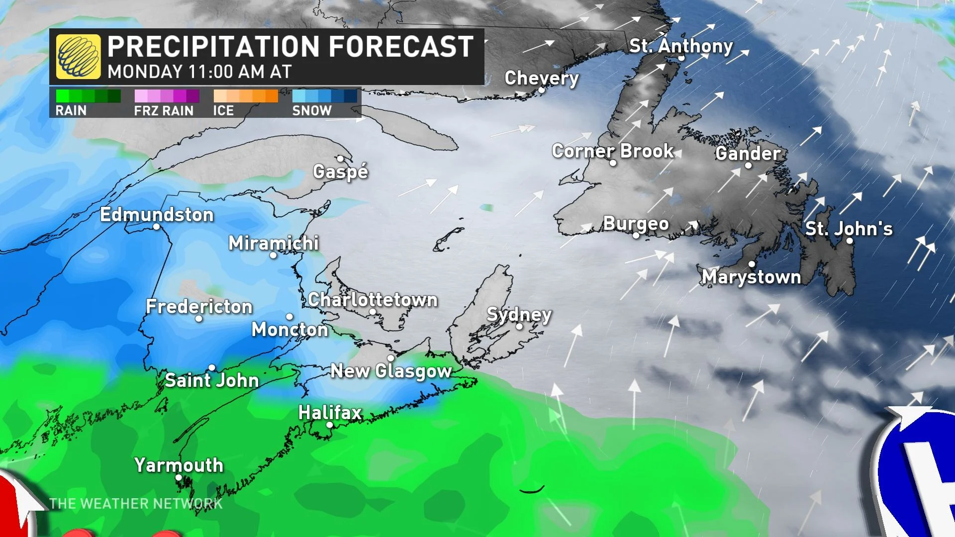 First snows pushing into Atlantic Canada after July-like warmth - The ...