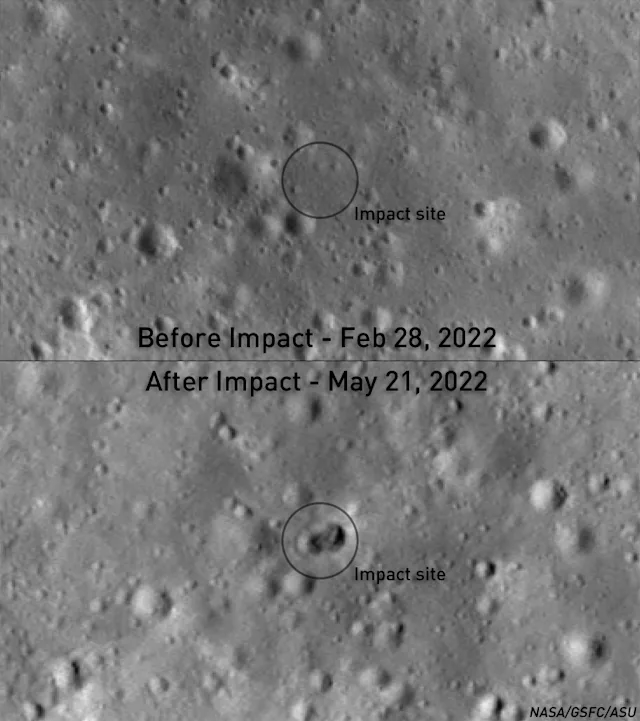 Unique double crater spotted from March rocket impact on the Moon - The ...