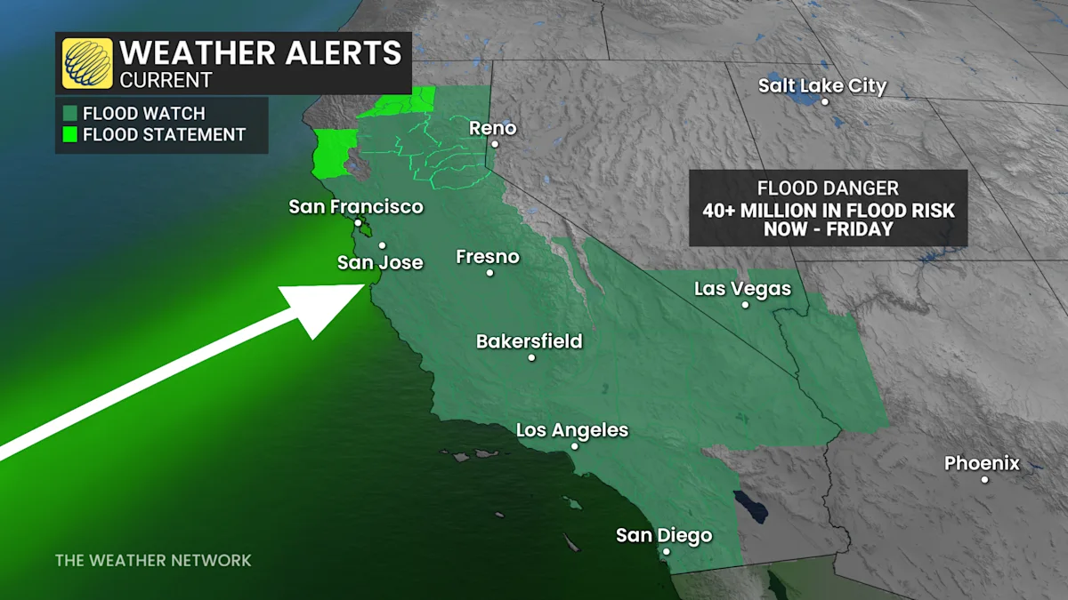 Flood watches cover 40+ million in California and Las Vegas - The ...
