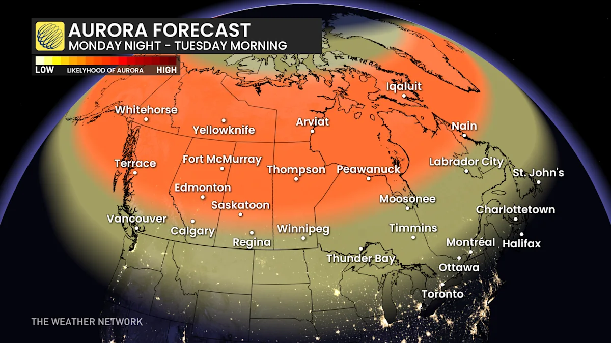 More Northern Lights displays possible across Canada tonight - The ...