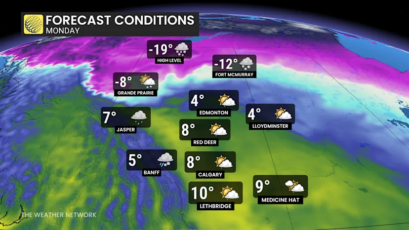 Strong weekend winds to blow a big thaw into Alberta - The Weather Network