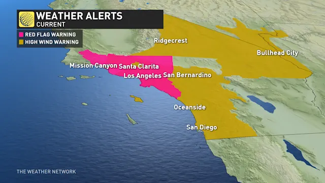 'Life-threatening' windstorm prompts red flag warning across Southern ...