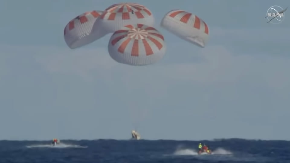 Crew Dragon successful splashdown ends perfect test flight - The ...