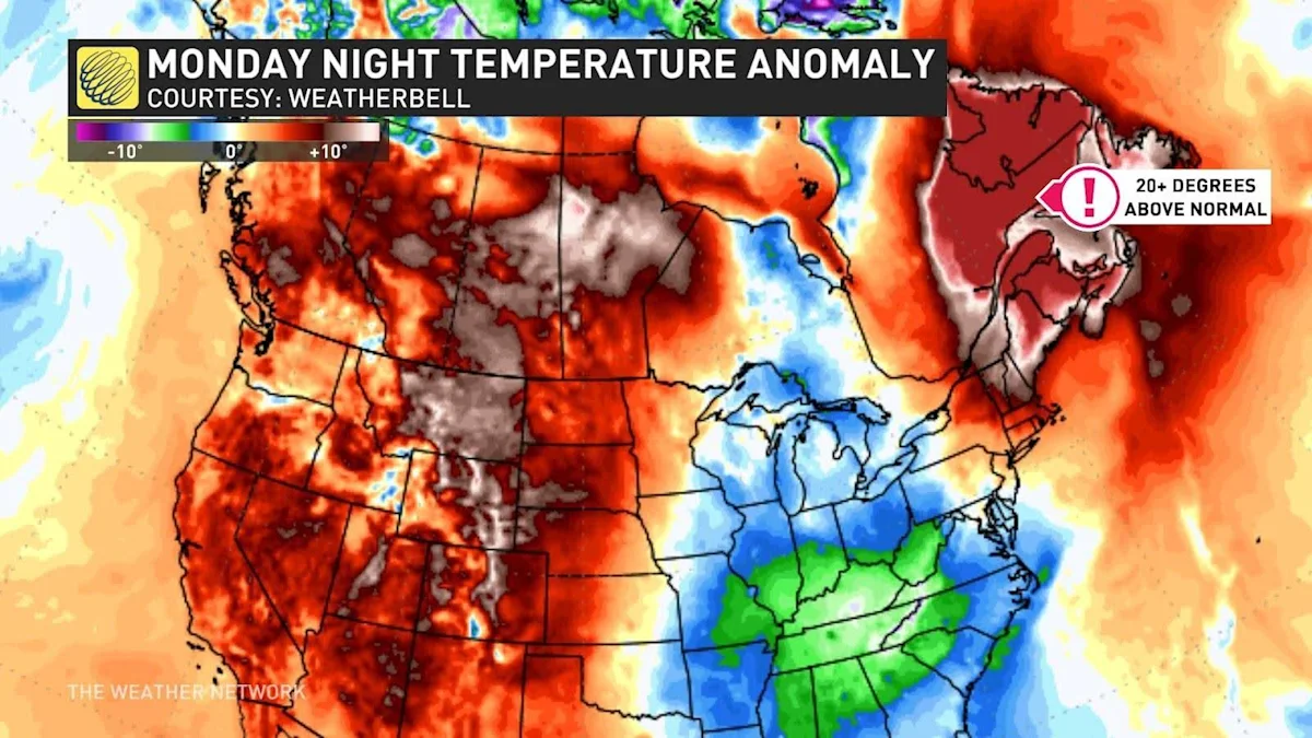 Canada will see the world’s largest weather anomaly on Monday - The ...