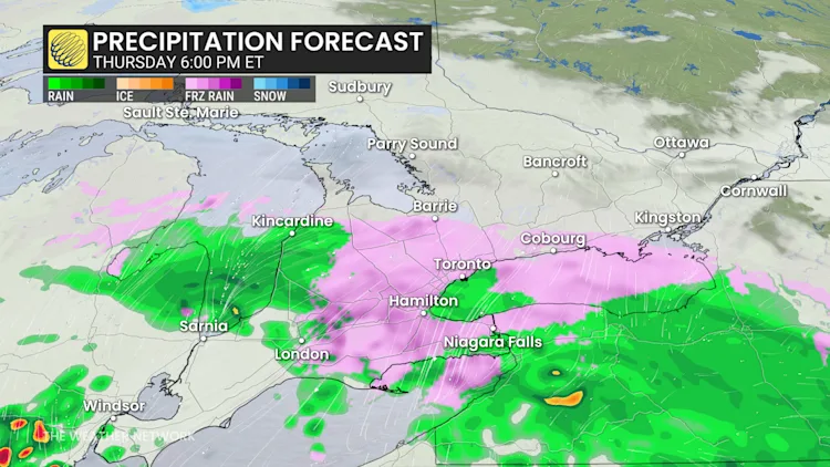 Freezing rain risk as temperatures warm in southern Ontario - The ...