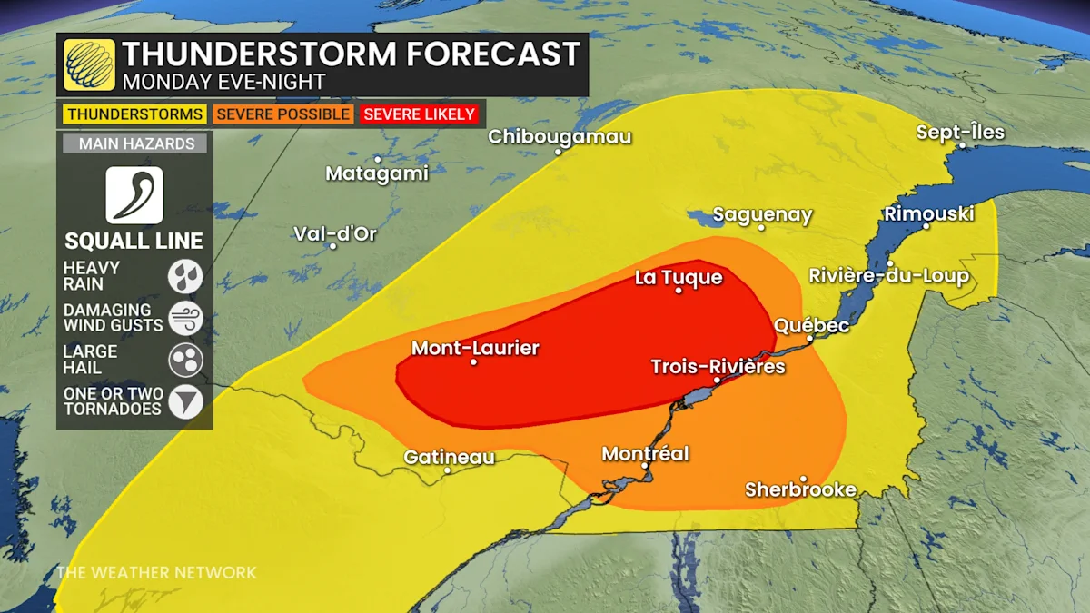 Tornadic potential in parts of Quebec with severe weather setup - The ...