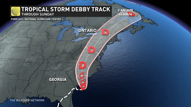 Tropical Storm Debby stalls off Carolinas, bringing unrelenting rain to ...