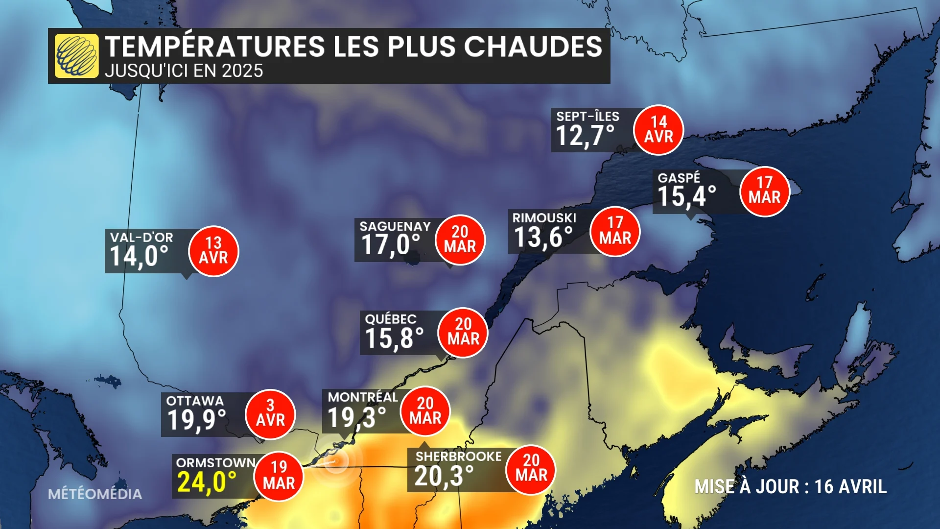 Aperçu à long terme : 20 °C ou du gel pour le Québec - MétéoMédia