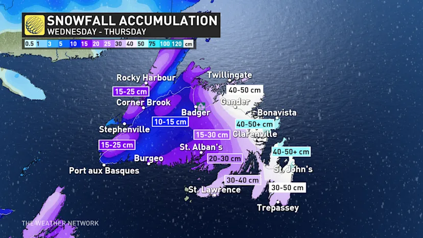 Major storm could bring 50+ cm of snow to parts of Atlantic Canada ...