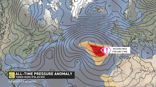 Record-breaking high pressure is stirring up trouble in the Atlantic ...