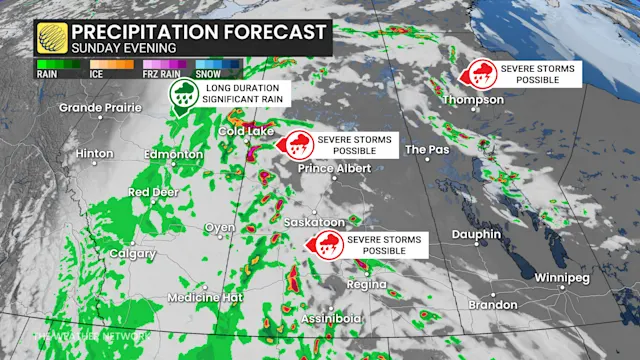 Nickel-sized hail, gusty winds: Parts of the Prairies face severe ...