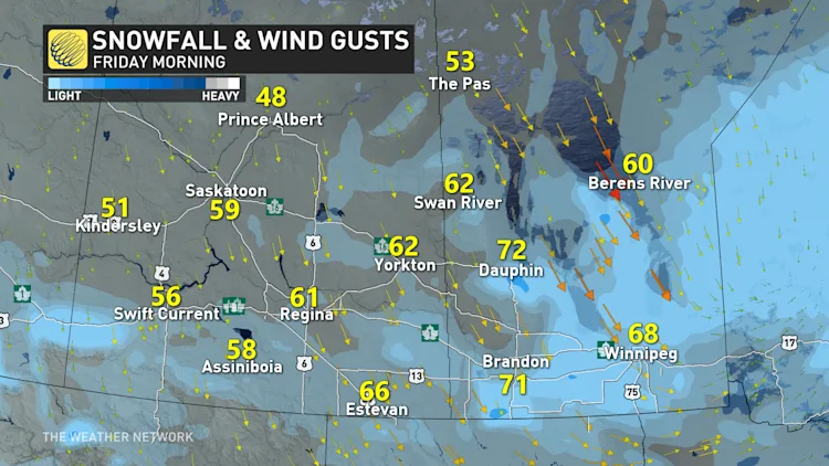 Blizzard warnings issued in Manitoba as high winds, snow arrive - The ...