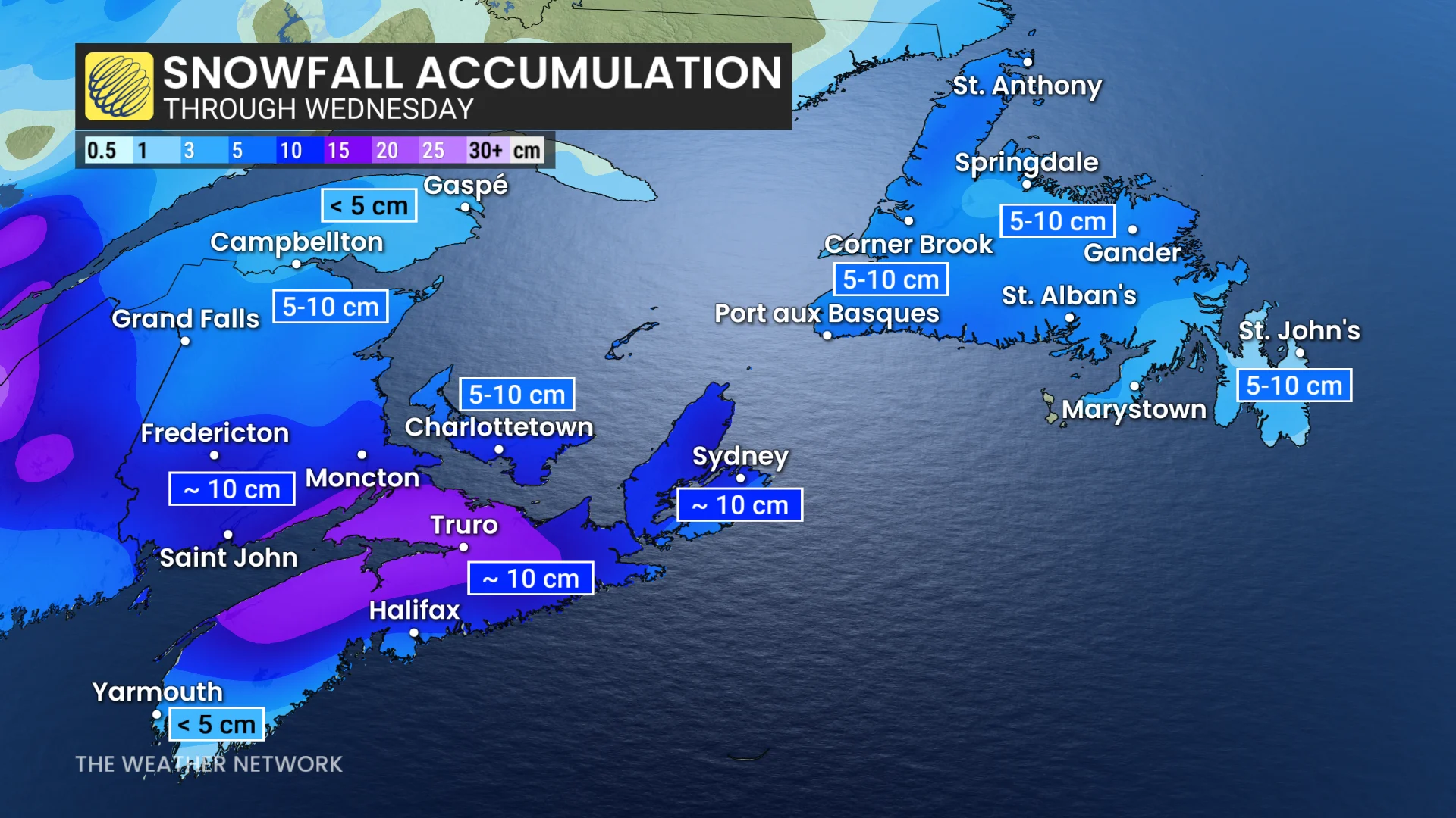 Winter hangs on with rounds of snow bringing 10 cm to Atlantic Canada ...