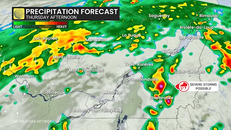 Large hail and tornado risk: Severe storms target Quebec, flood threat ...