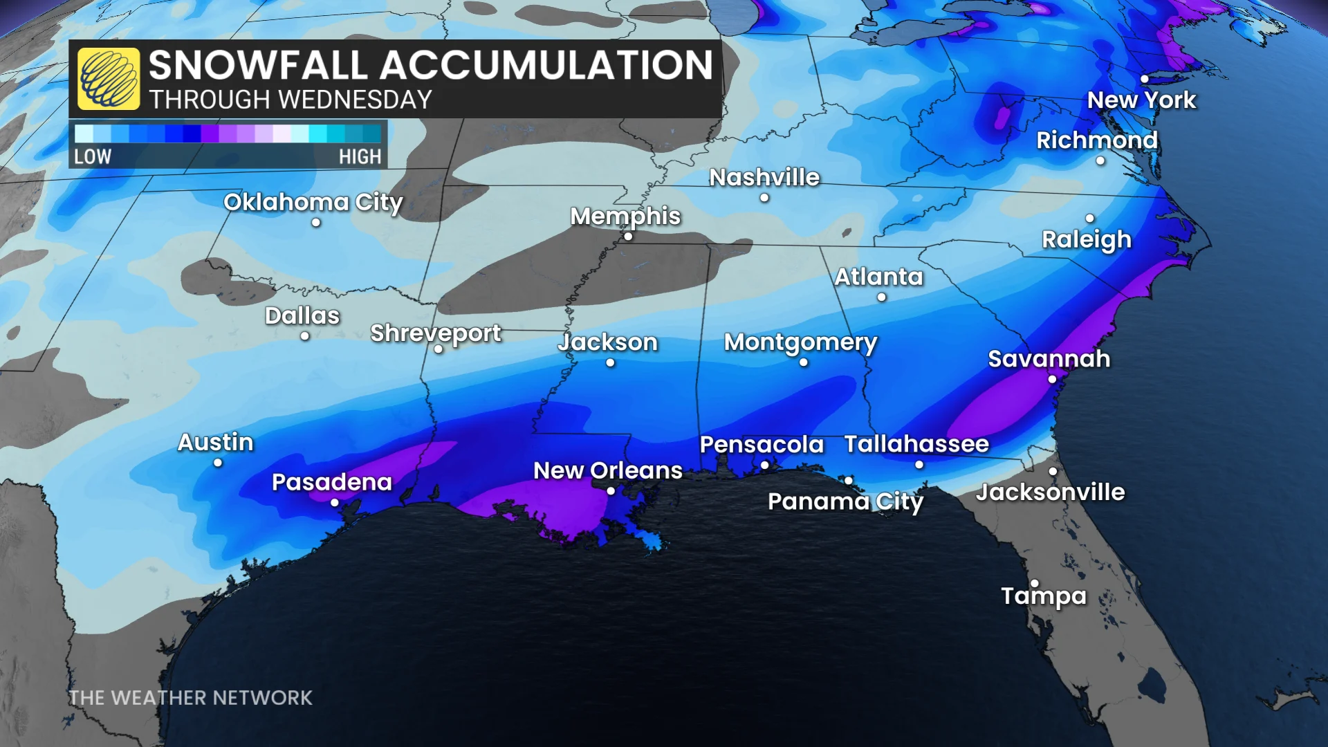 Major southern winter storm threatens all-time snow records - The ...