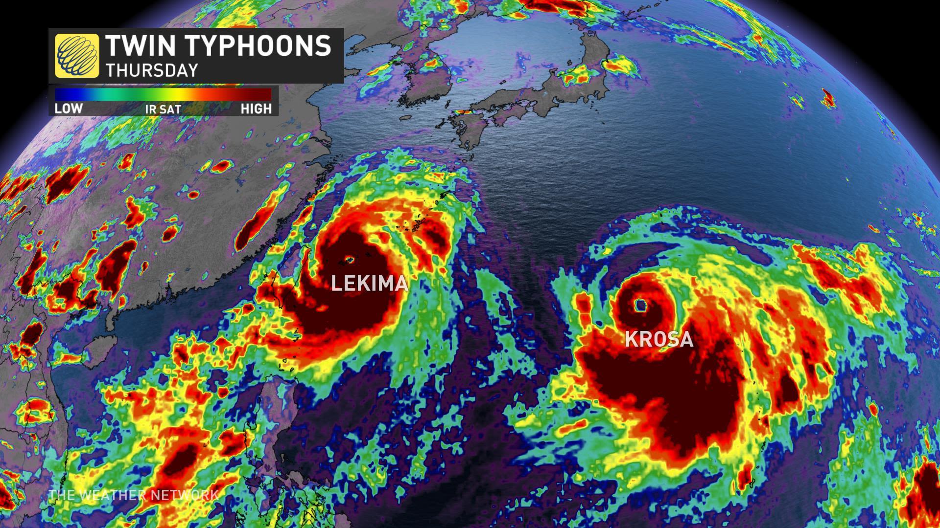 Rare scenario plays out as twin typhoons target Asia - The Weather Network