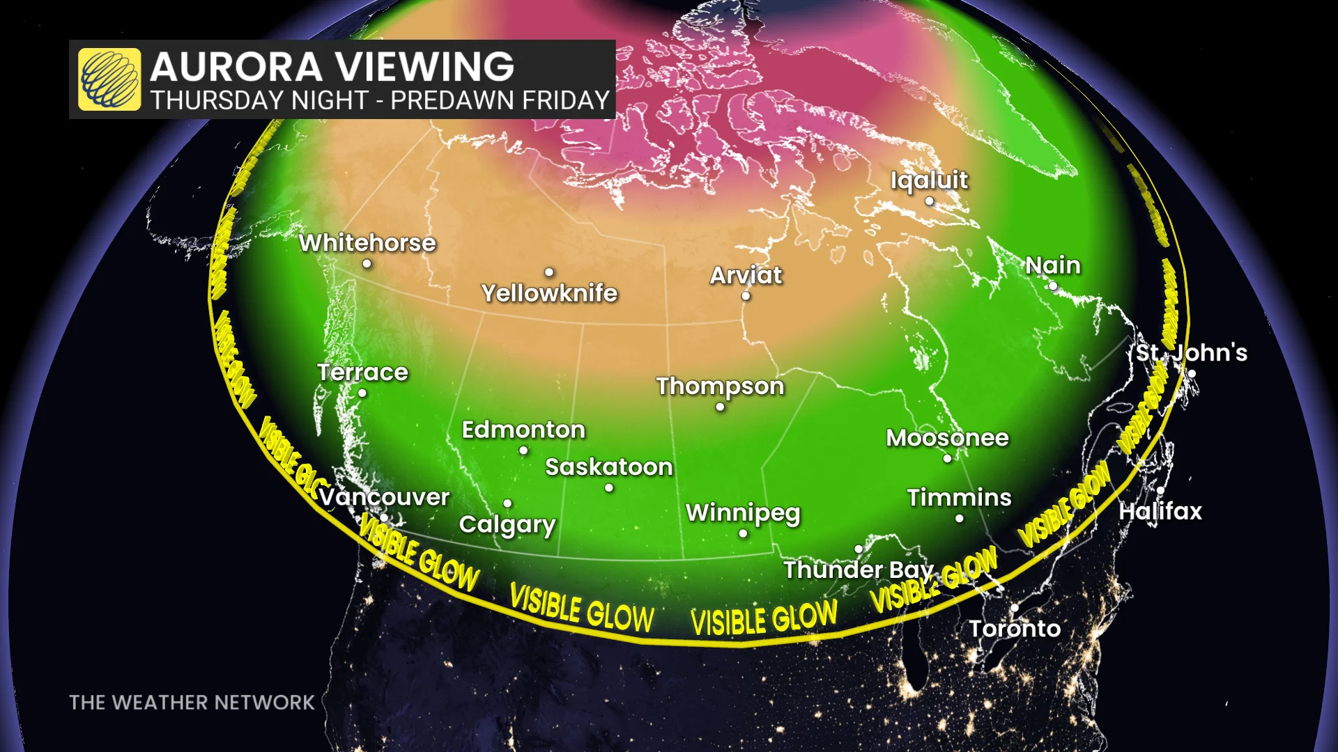 Aurora chances rise over Canada as geomagnetic storm arrives - The ...