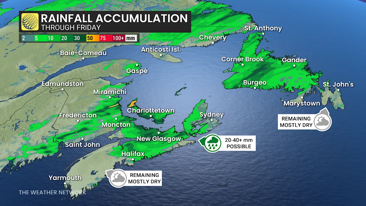 Rain relief reaches Atlantic Canada though some areas still miss out ...