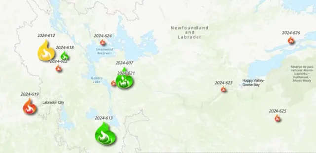 Be vigilant, Lab West residents told as forest fire burns nearby - The ...