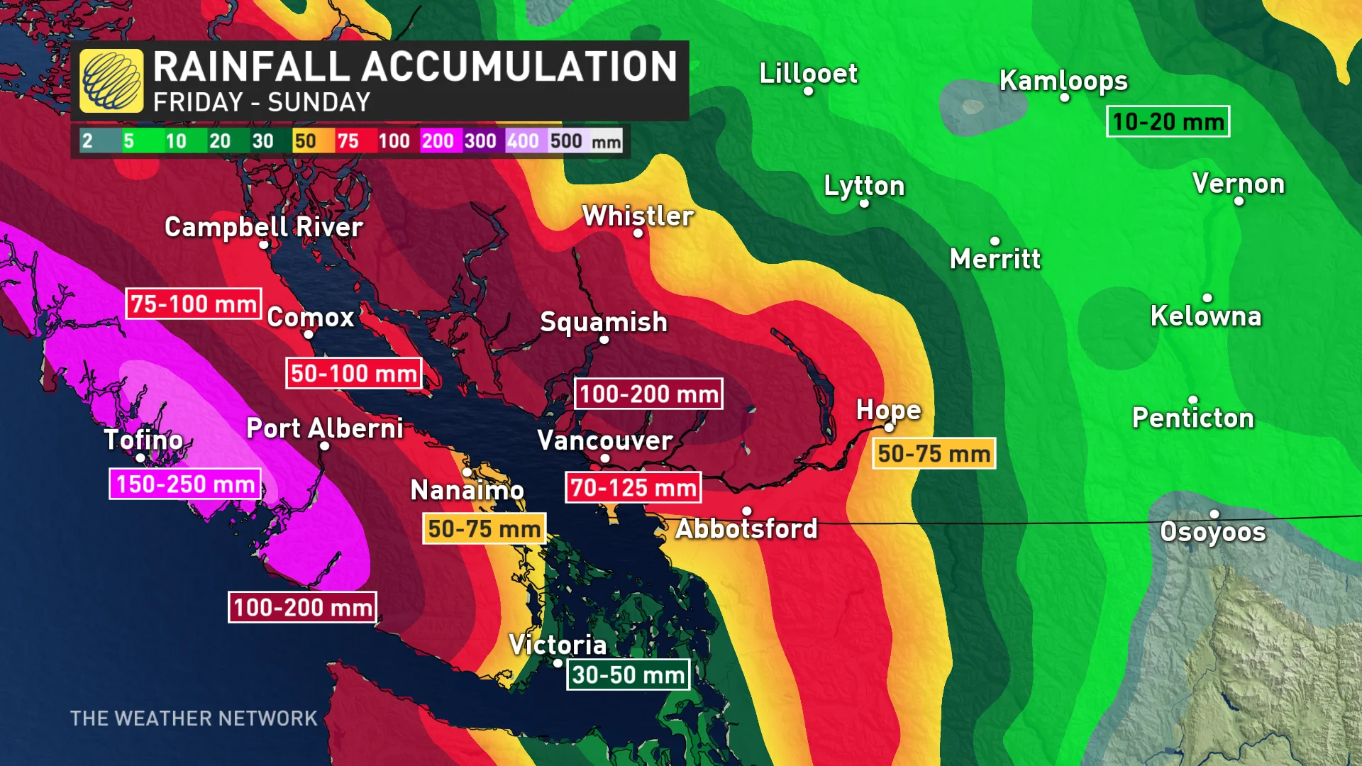 Warnings issued as weekend atmospheric river targets B.C. - The Weather ...