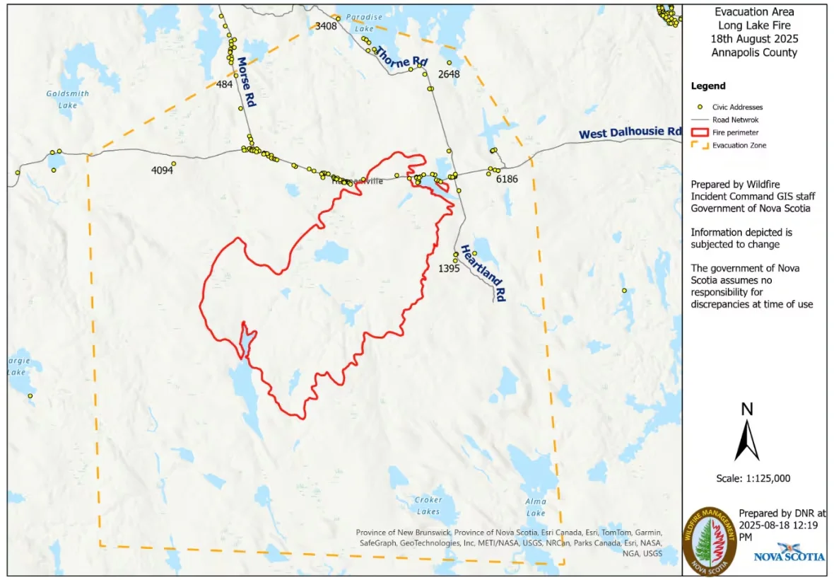 Annapolis County wildfire now listed at 3,200 hectares despite rain ...