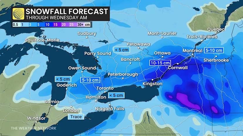 Slippery system to impact southern Ontario commutes Tuesday - The ...