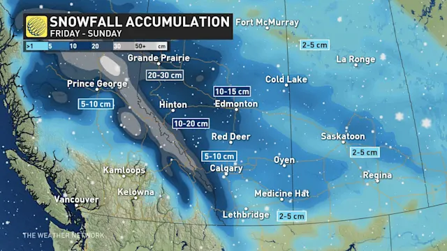 Significant snow threatens parts of Alberta as January-like temps loom ...
