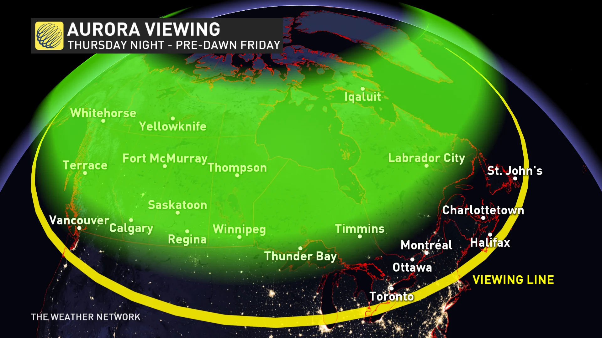 Look up! Auroras may shine across Canada tonight - The Weather Network