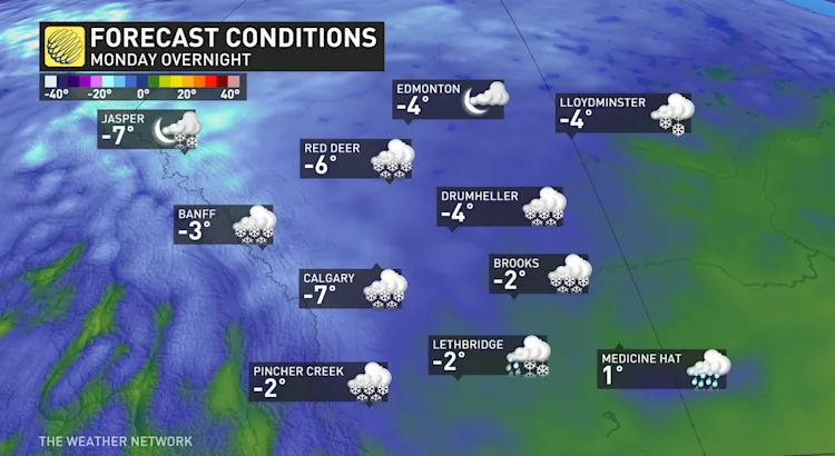 Frigid air brings Alberta first significant snow of the season - The ...