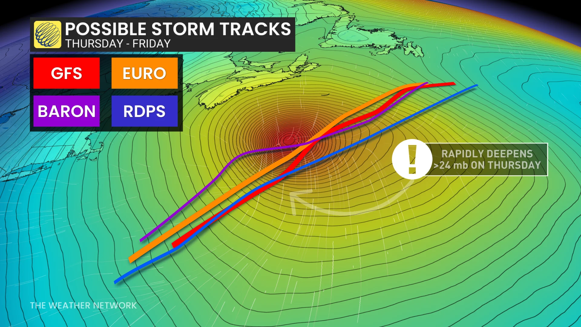 Storm track means Newfoundland will get a snowy blast or will get off ...