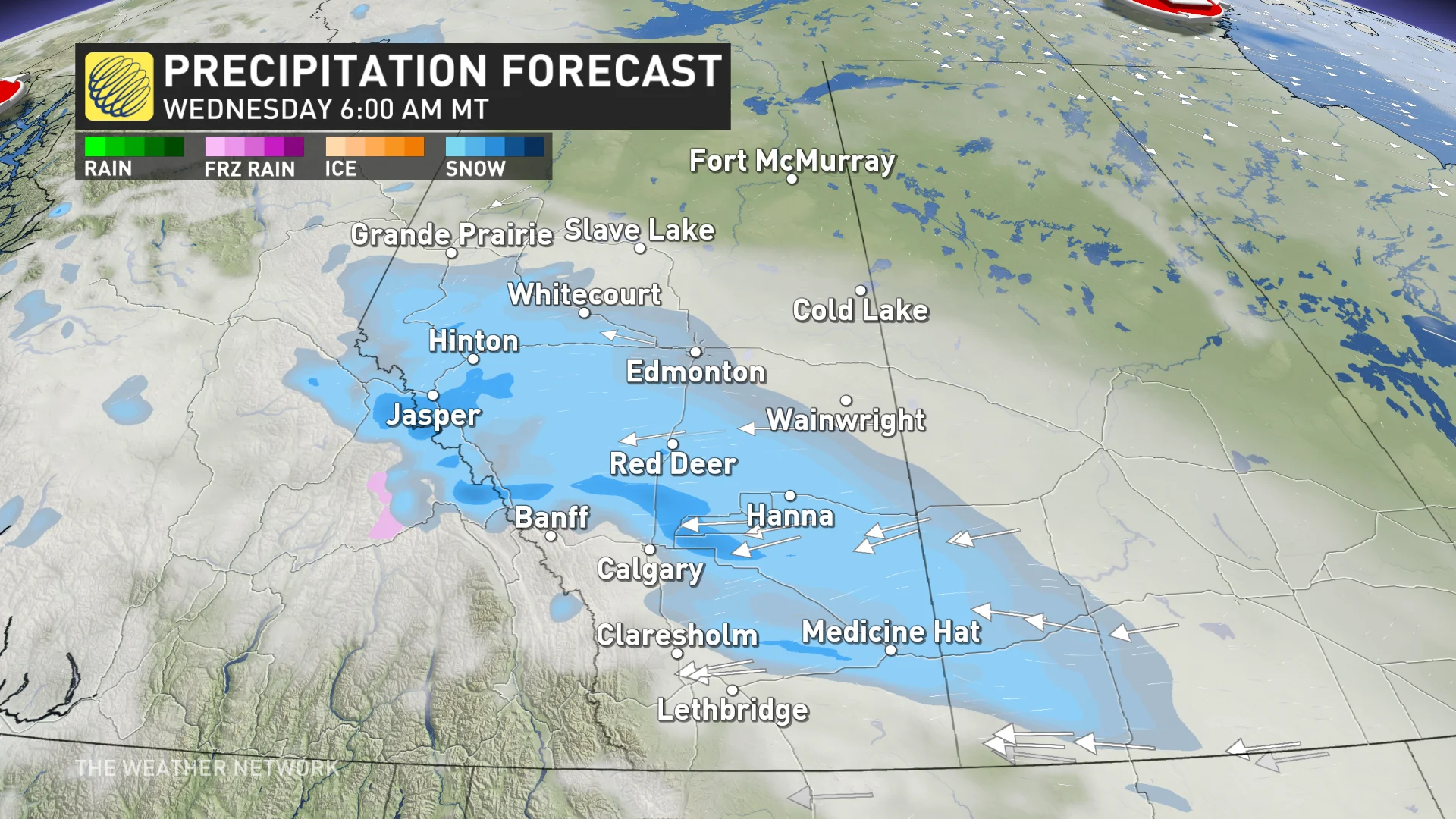 Spring begins with the risk of 30 cm of snow in Alberta. There's a ...