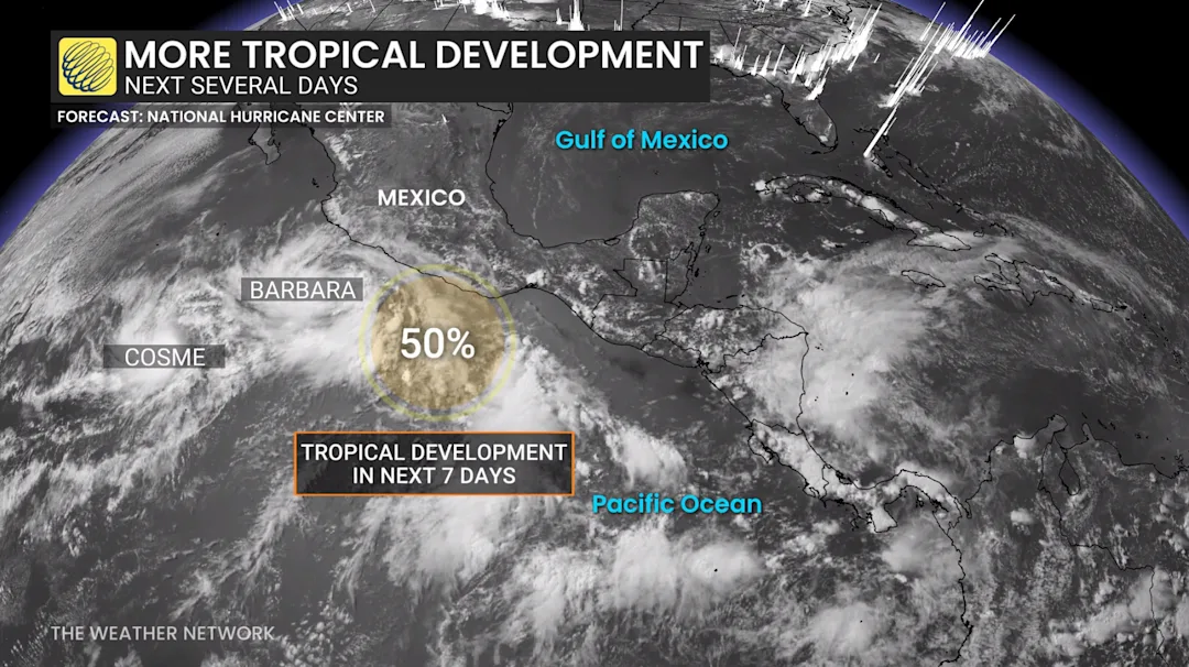 Localized flooding possible as two tropical storms form off Mexico ...