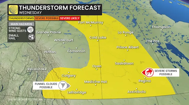 Threat of funnel clouds on the table for Alberta and Saskatchewan - The ...