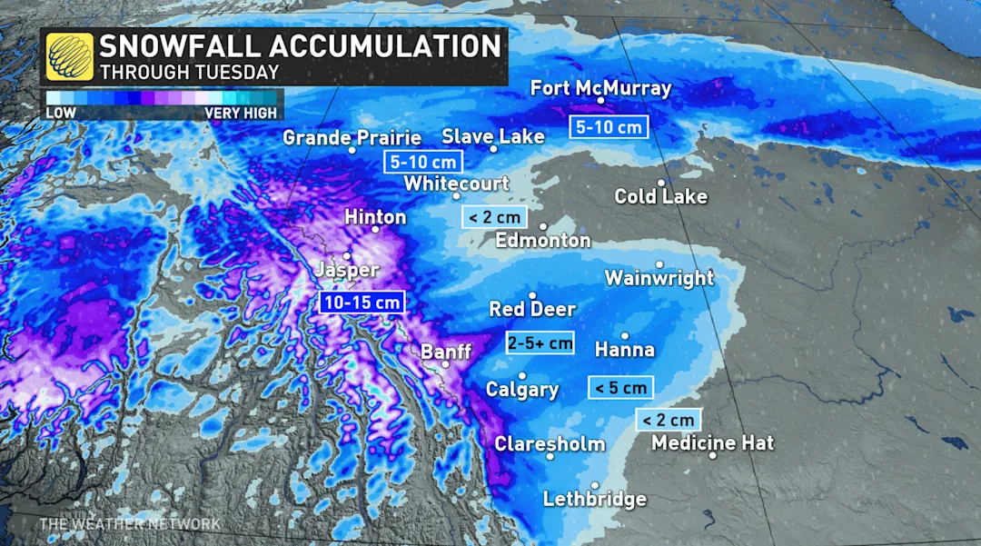 Frigid air brings Alberta first significant snow of the season - The ...