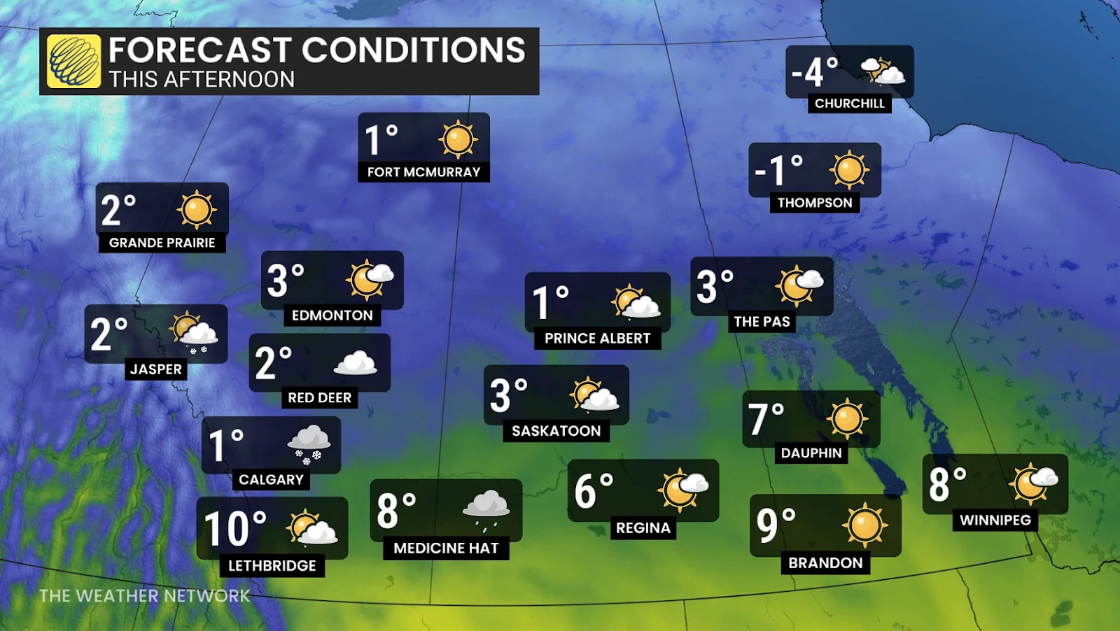 Impactful snow forecast in parts of Alberta, Sask. Monday - The Weather ...