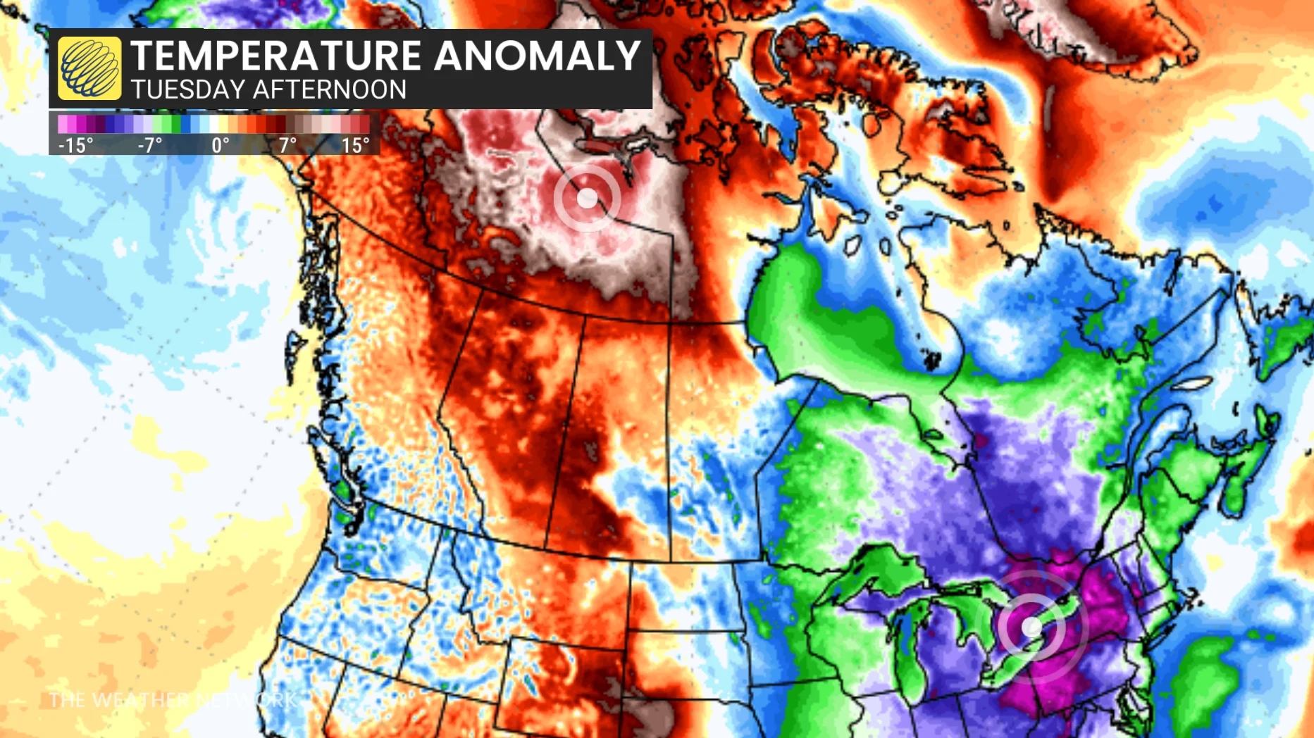 Canada’s weather map looks broken: Arctic heat meets southern chill ...