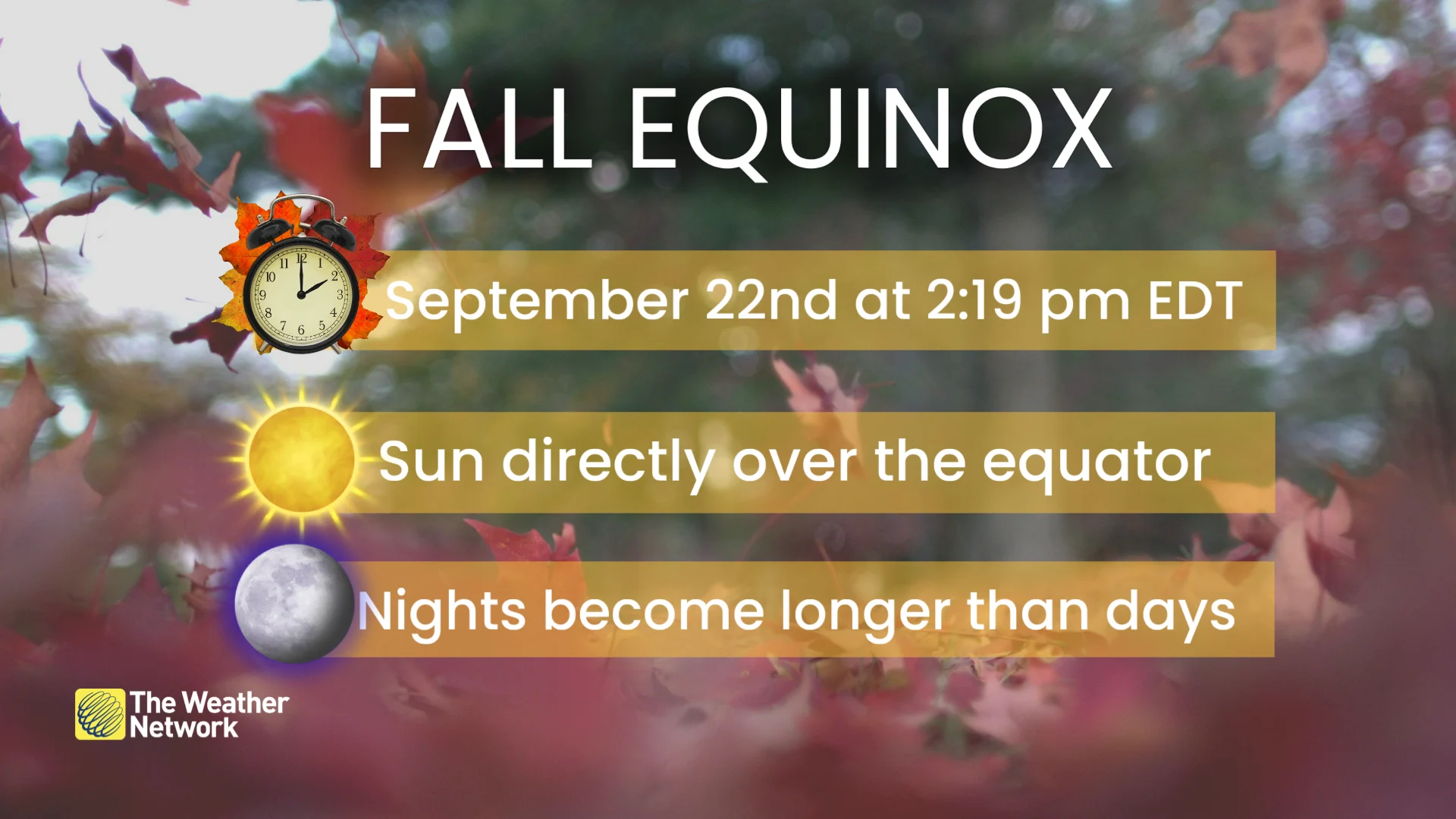 Fall arrives on Monday: Three things you need to know - The Weather Network