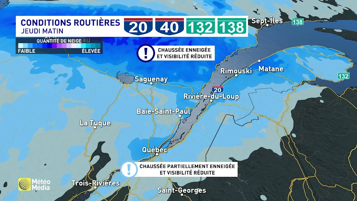 15 cm de neige au Québec : une région gagnante - MétéoMédia