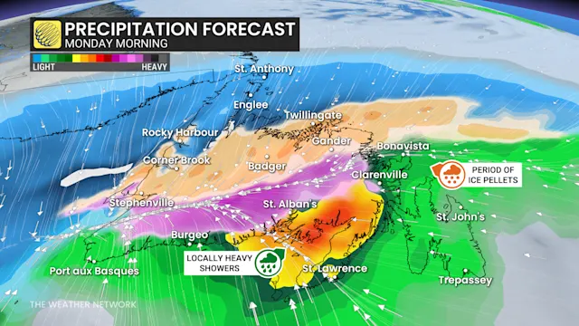 Powerful winds to roar over Atlantic Canada into Monday - The Weather ...